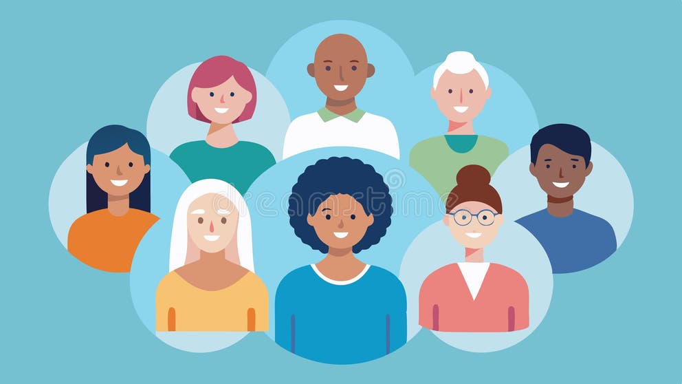 Supportive Community a Group of Diverse Individuals Sharing Their ...