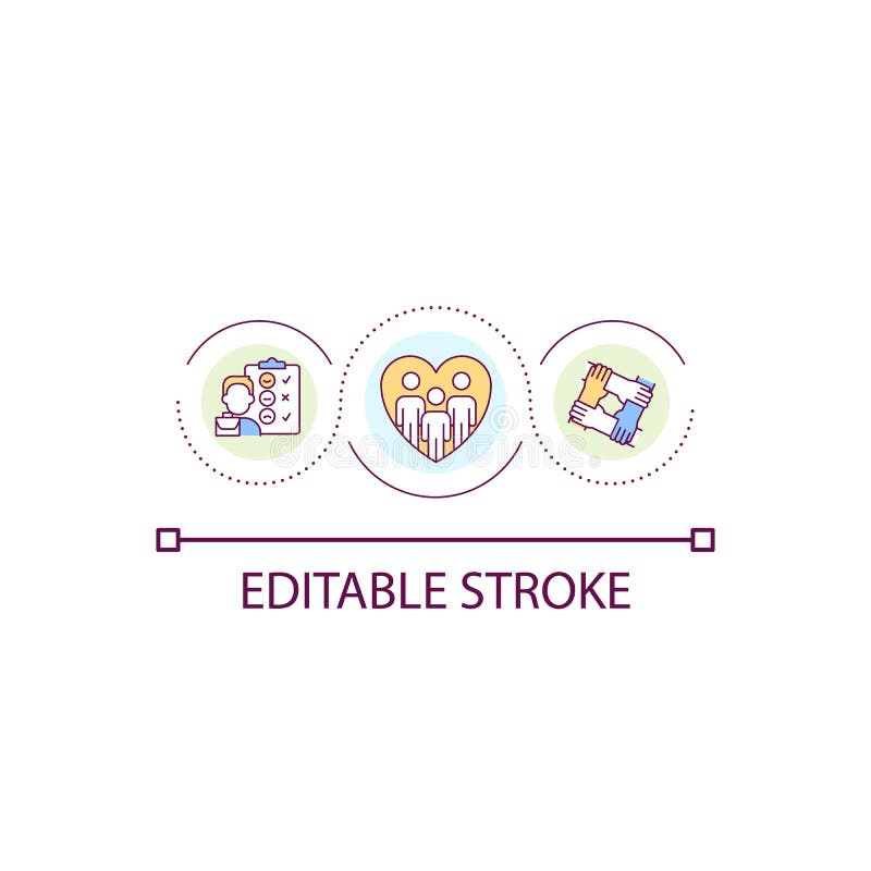 Supportive Environment in Workplace Loop Concept Icon Stock Vector ...