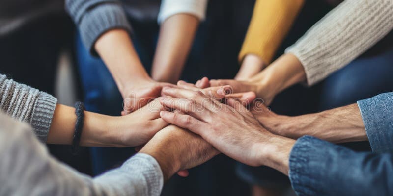 Supportive Environments. People Holding Hands Stock Photo - Image of ...