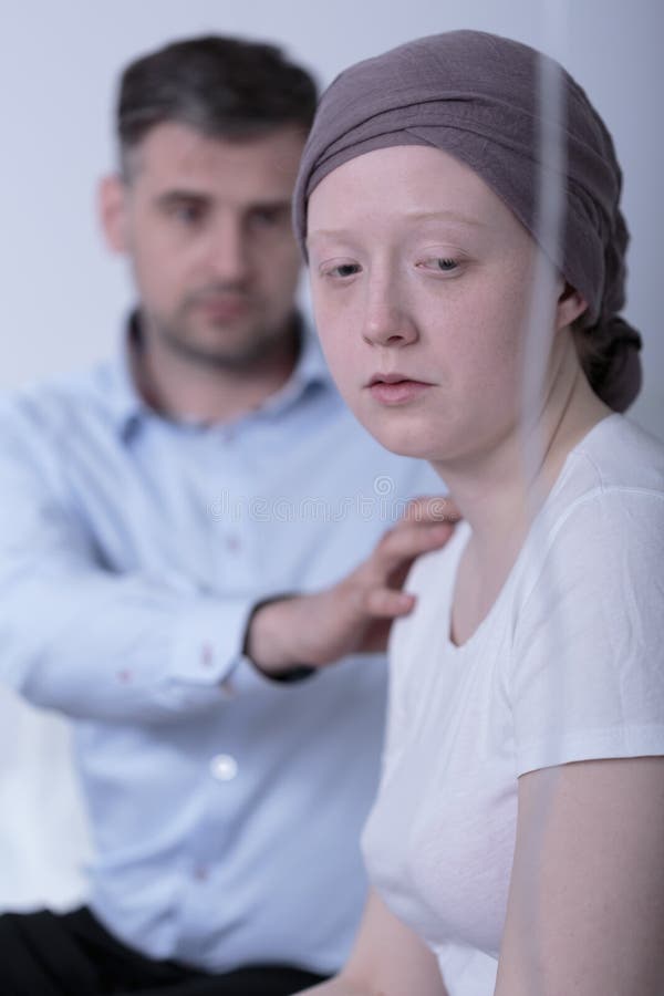 Supportive Father and Daughter Stock Image - Image of medicine, scarf ...