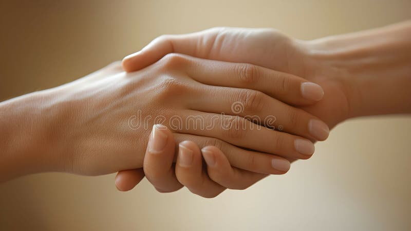 Supportive Hands in a Counseling Session Stock Illustration ...
