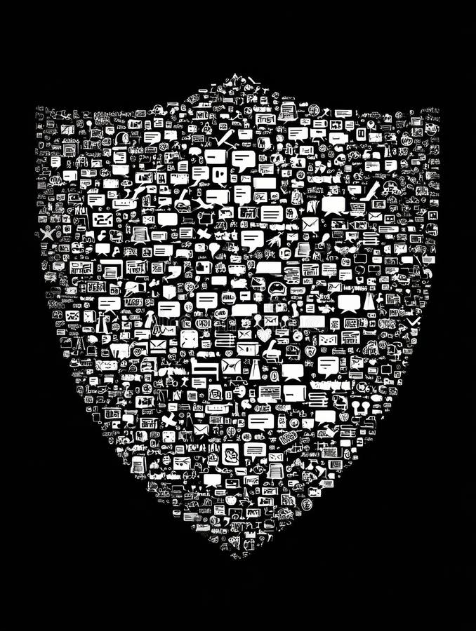 Supportive Messages Forming a Shield Symbol Representing Community ...