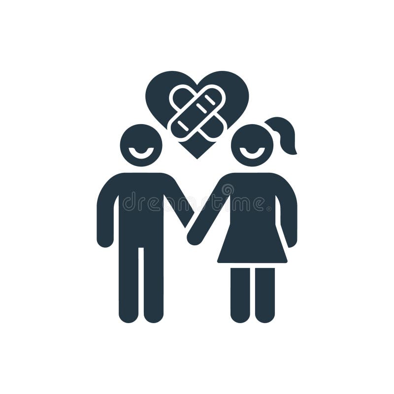 Supportive Relationship Icon Stock Vector - Illustration of healing ...