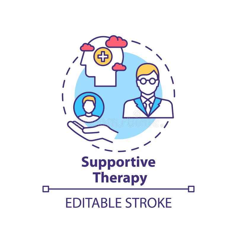 Supportive Therapy Concept Icon Stock Vector - Illustration of metaphor ...