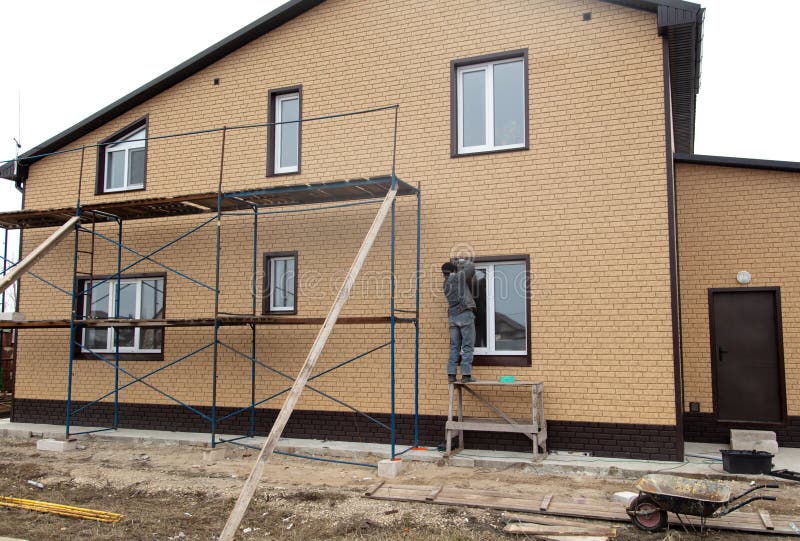 Supports for Construction Workers at Home Stock Image - Image of high ...