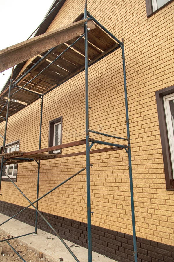Supports for Construction Workers at Home Stock Photo - Image of house ...