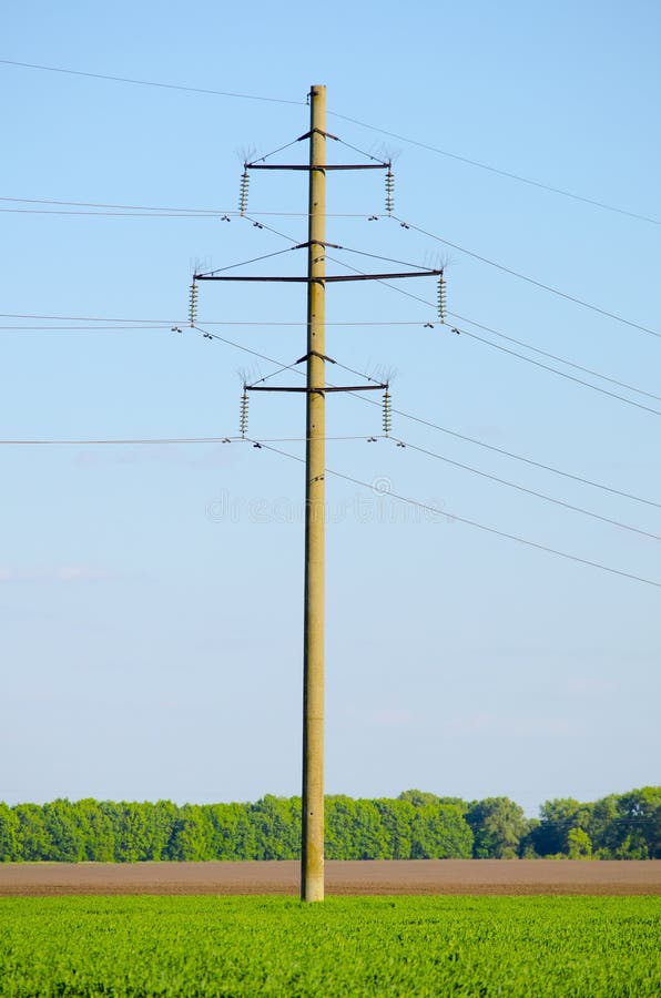 Supports for Overhead Power Transmission Lines Stock Image - Image of ...