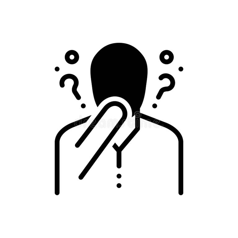 Black Solid Icon for Supposed, Guess and Conjecture Stock Vector ...