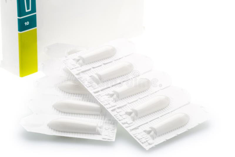 Supposta Vaginale in Pacchetto E Scatola Di Plastica Della Striscia ...