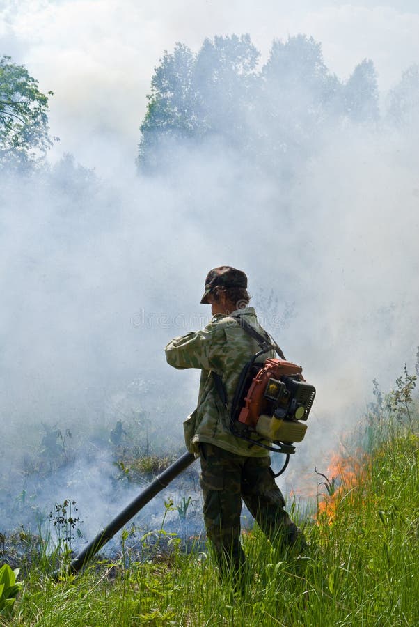 Suppression of Forest Fire 69 Stock Image - Image of quench, protection ...