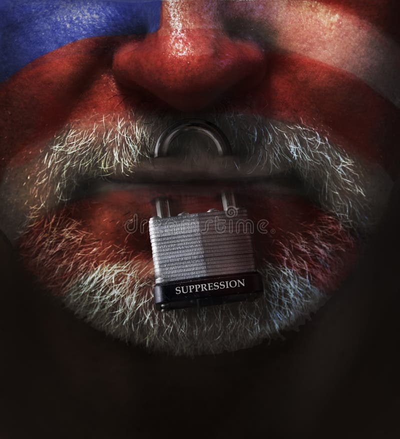 Suppression of free speech stock image. Image of social - 189607093