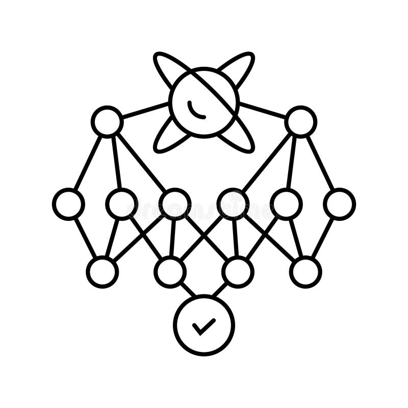 Supremacy Quantum Computer Line Icon Vector Illustration Stock ...