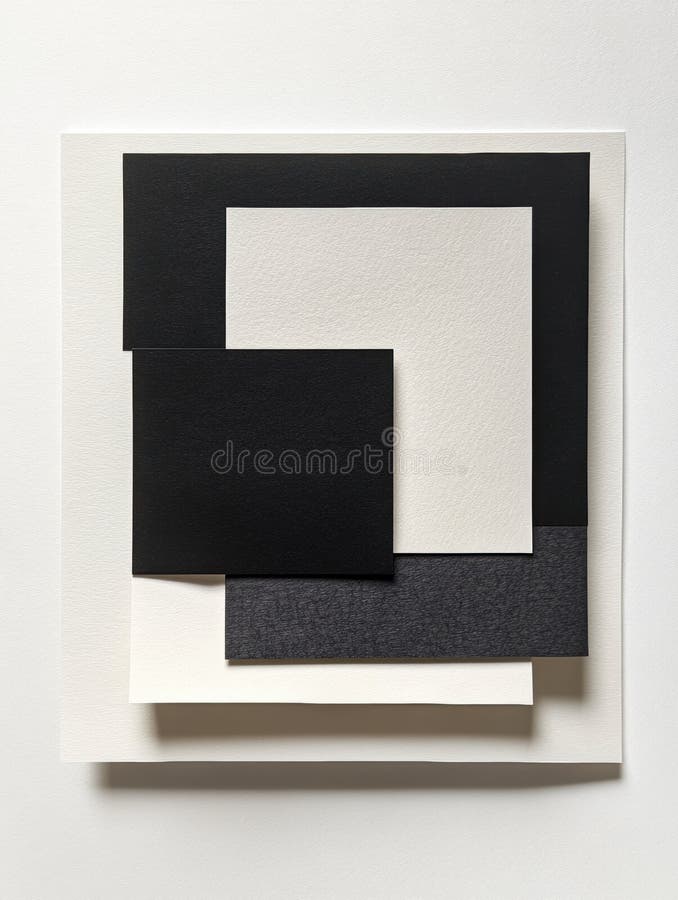 Suprematist Shapes Create a Layered Paper Cutout Effect Emphasizing ...