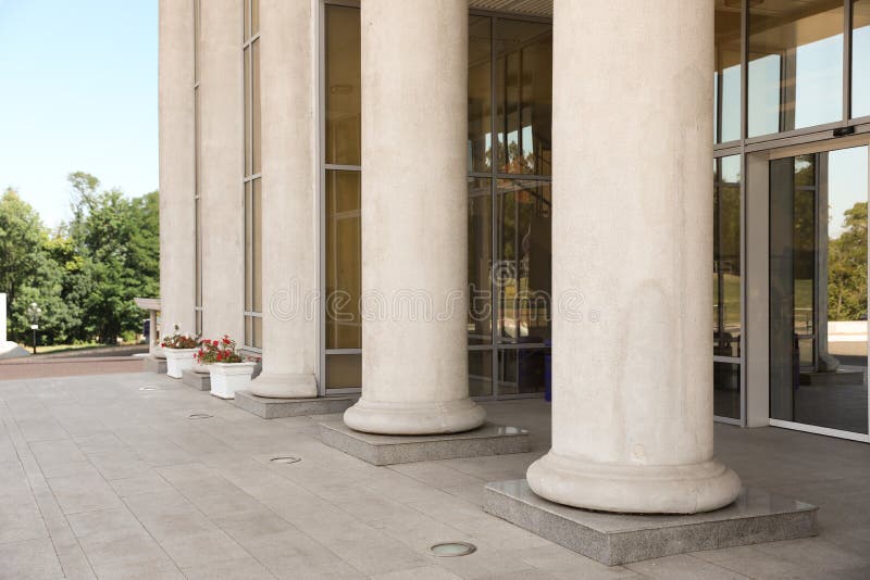 Supreme Court Building with Pillars. Stock Image - Image of column ...