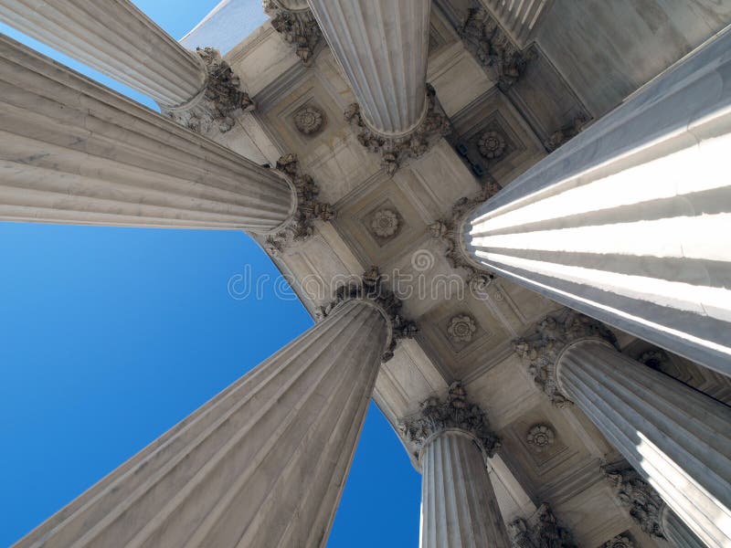 Marble Columns at Supreme Court Stock Image - Image of column, pillar ...