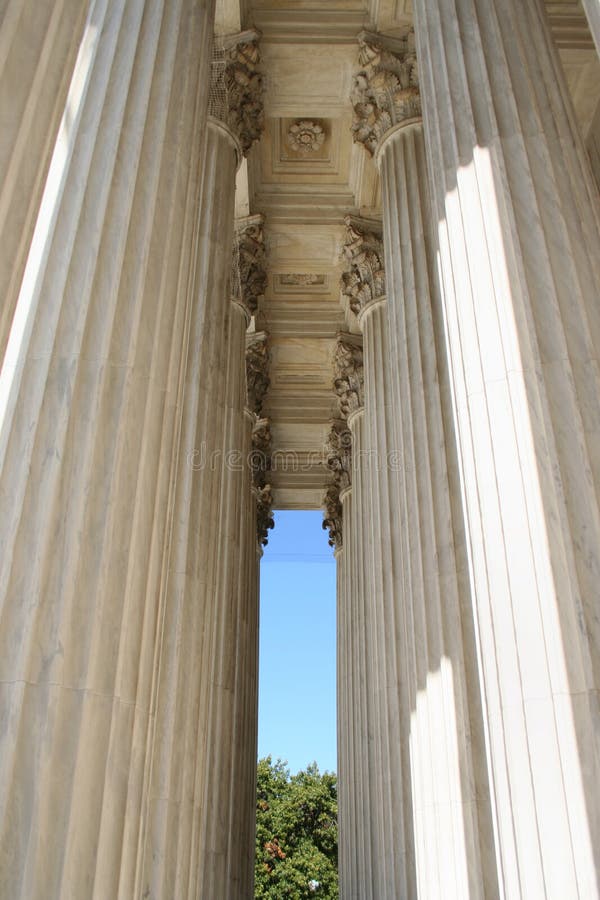 Marble Columns at Supreme Court Stock Image - Image of column, pillar ...