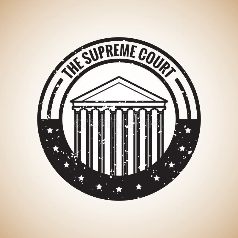 Supreme Court Label. Vector Illustration Decorative Design Stock Vector ...