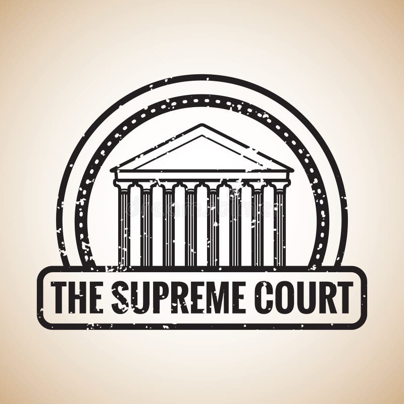 Supreme Court Label. Vector Illustration Decorative Design Stock Vector ...