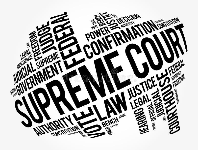 Supreme Court Word Cloud Collage, Social Concept Background Stock ...