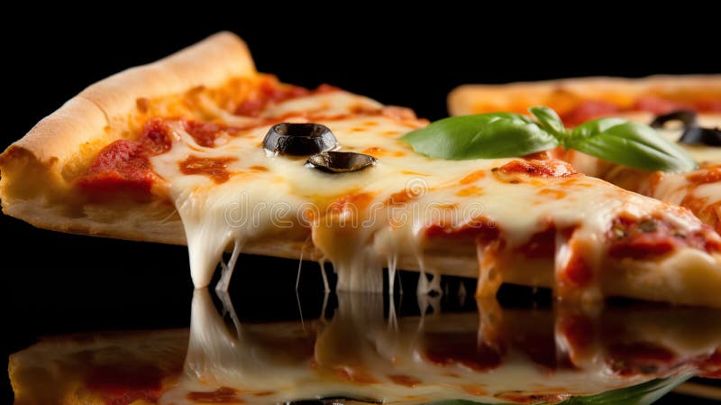 Supreme Margherita Pizza Lifted Slice, Sharp Focus on Lifted Slice ... Supreme Margherita Pizza Lifted Slice, Sharp Focus on Lifted Slice ...
