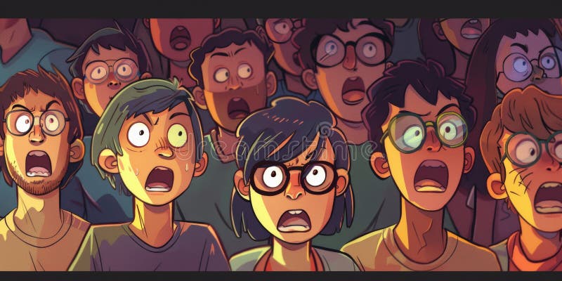 Suprised Group of People, Shocked Stock Photo - Image of phobia, funny ...