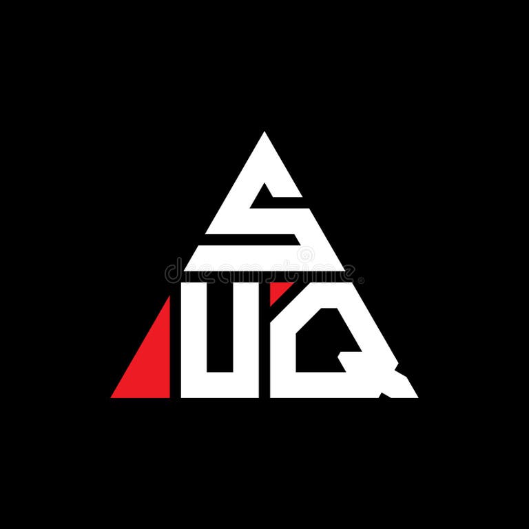 SUQ Triangle Letter Logo Design with Triangle Shape. SUQ Triangle Logo ...
