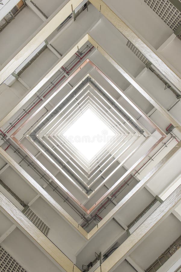 Suqare Building Lookup stock image. Image of condo, design - 67860111