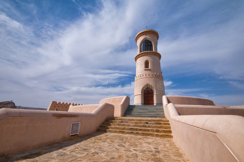Sur Lighthouse stock photo. Image of ships, beacon, city - 19463232