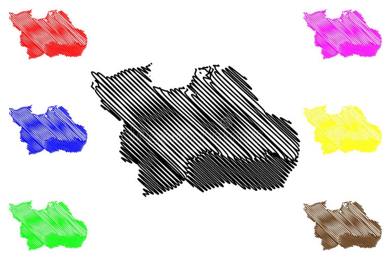 Surabaya City Republic of Indonesia, Java Island Map Vector ...