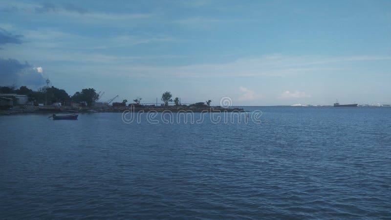 Surabaya East Java Indonesia. a Picture of Ship that Anchored in Java ...