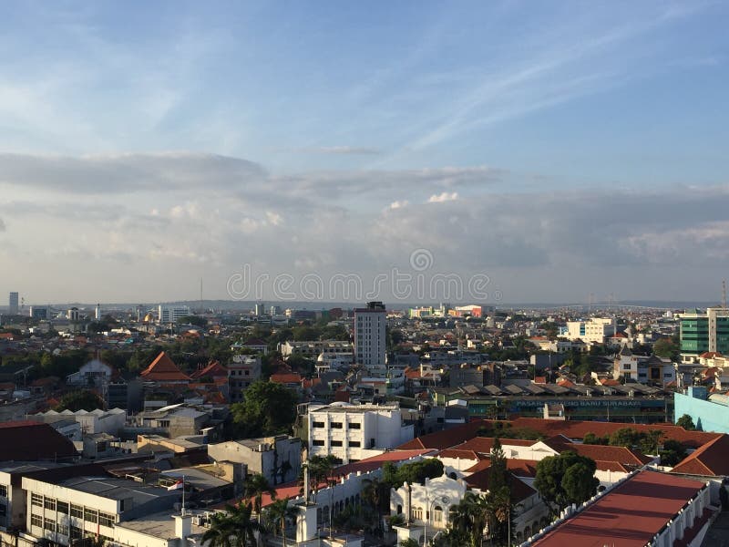Surabaya view editorial image. Image of horizon, dusk - 227376035