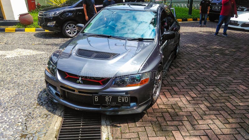 Grey Mitsubishi Lancer Evolution IX CT9A Sedan Editorial Photography ...