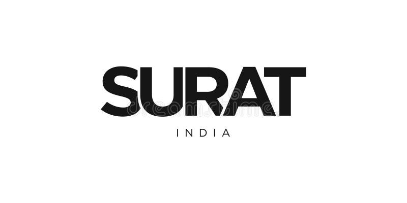 Surat in the India Emblem. the Design Features a Geometric Style ...