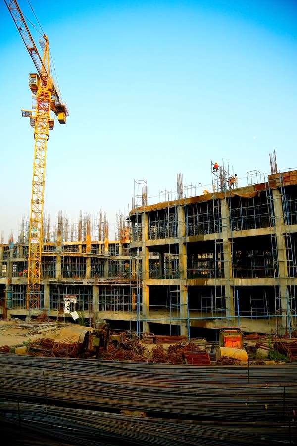Surat, India - March 2018 : Top View of New Construction of Building in ...