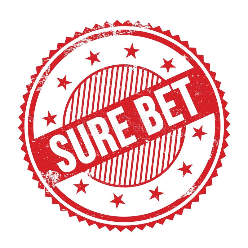 SURE BET Text Written on Red Grungy Round Stamp Stock Illustration ...