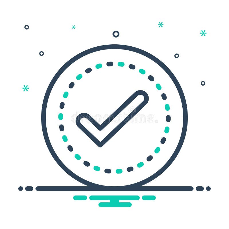 Mix Icon for Sure, Approval and Completed Stock Vector - Illustration ...