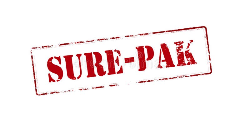 Sure pak stock illustration. Illustration of rubber, stamp - 92114478