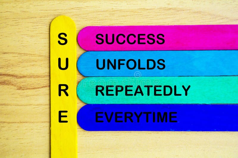 Sure Represent Success Unfolds Repeatedly Everytime Text on ...