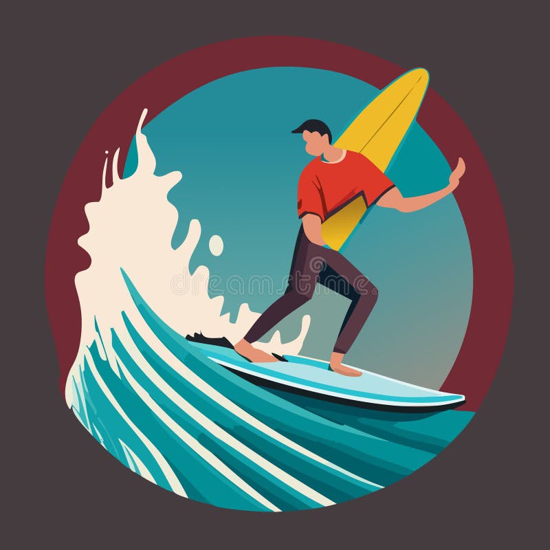 Surf. Surfing. Background for International Surfing Day. Illustration ...