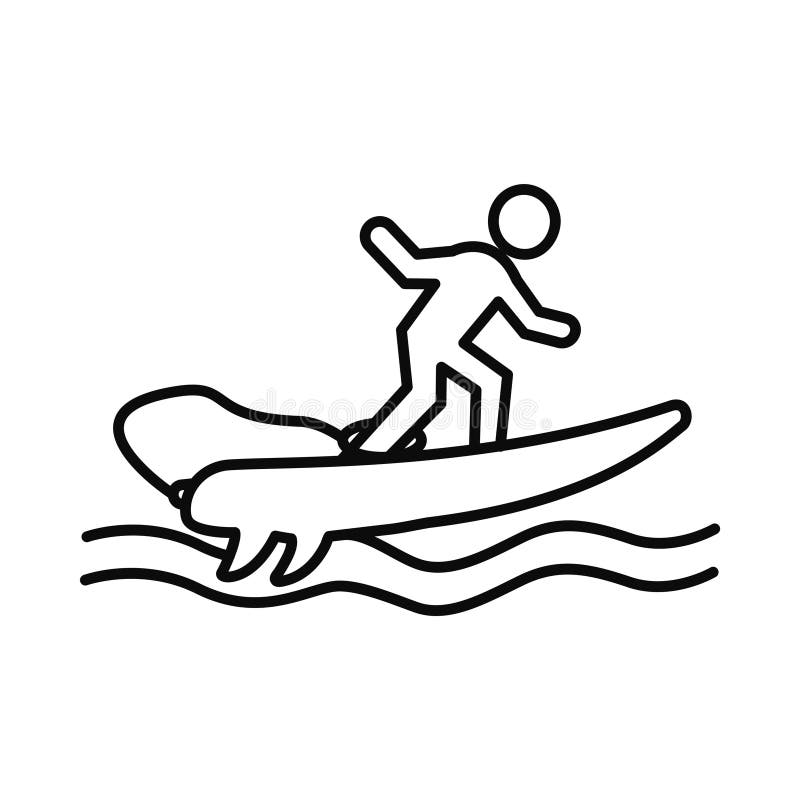 Surf Boat, Surf, Wake Surf Boat Icon Stock Vector - Illustration of ...