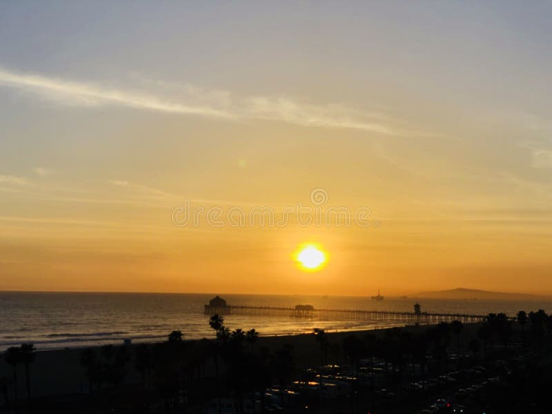 PCH Huntington Beach stock photo. Image of surf, beach - 115412320