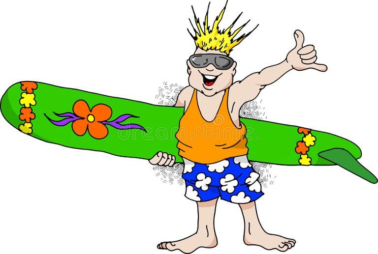 Surf Dude stock vector. Illustration of sport, wave, sports - 19540685