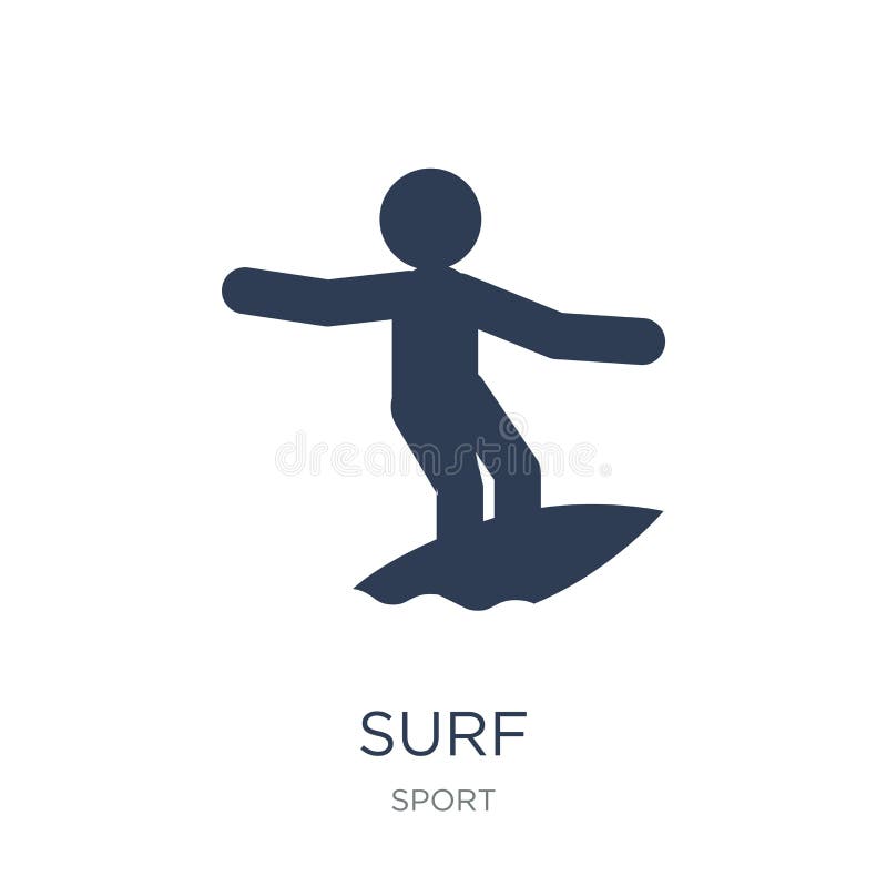 Surf Icon. Trendy Flat Vector Surf Icon on White Background from Stock ...