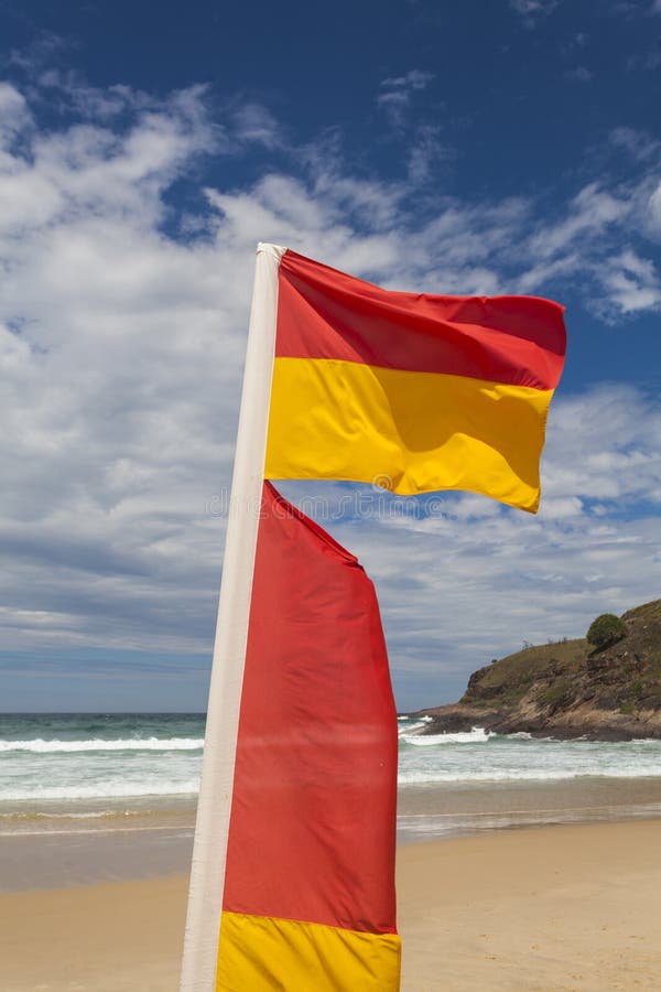Lifeguard Flag Australian Beach Stock Photos - Free & Royalty-Free ...