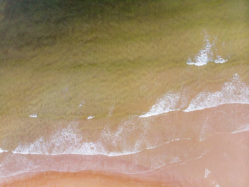 Surf Line on the Sandy Beach of the Barents Sea. Stock Photo - Image of ...