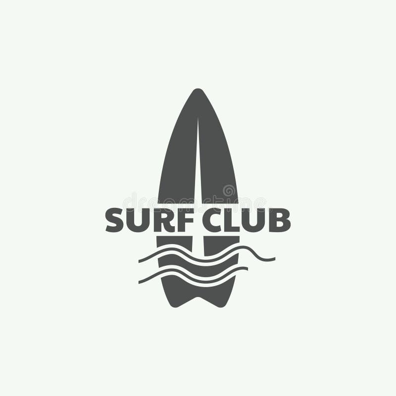Surfboard Vintage Logo Template Stock Vector - Illustration of surfing ...