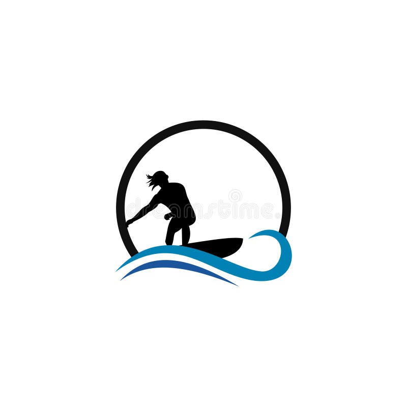 Surf Logo Template Water Sports Design Vector Stock Vector ...