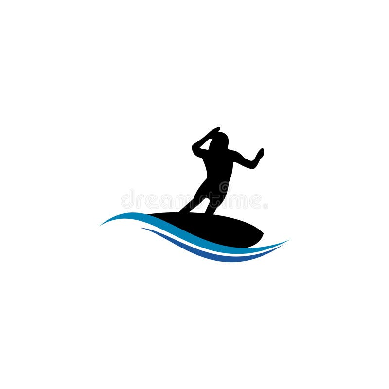 Surf Logo Template, Water Sports Design Vector. Stock Vector ...