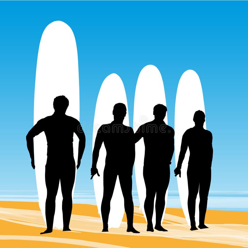 Surf pose stock vector. Illustration of human, pose, wave - 15144773