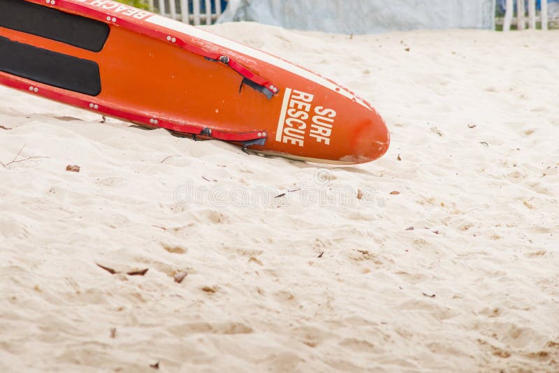 Surf Rescue Surfboard on Ballybunion Beach on the Wild Atlantic Way ...